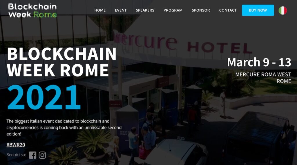 Blockchain Week Rome 2021 | Cryptocurrency event